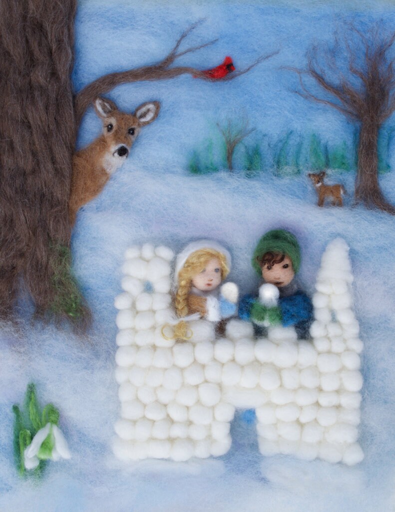 Winter Nursery Prints Set of 3 Seasons of Joy Waldorf | Etsy