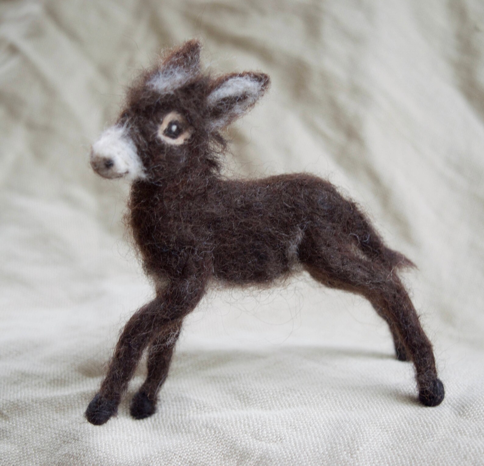 Needle Felted Baby Donkey Miniature Foal - Etsy
