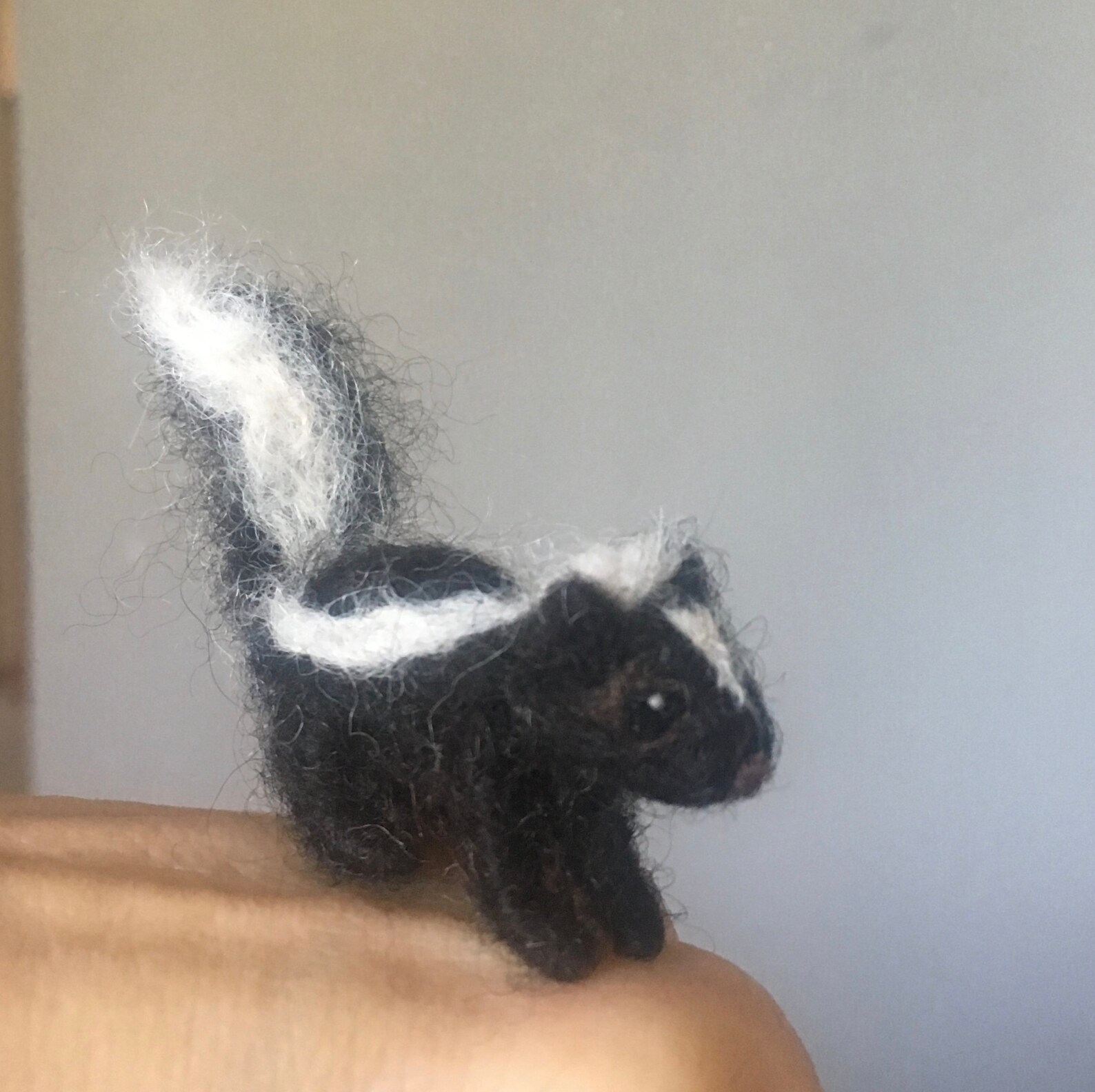 Felted Tiny Skunk Poseable Baby Skunk Miniature Needle felt | Etsy
