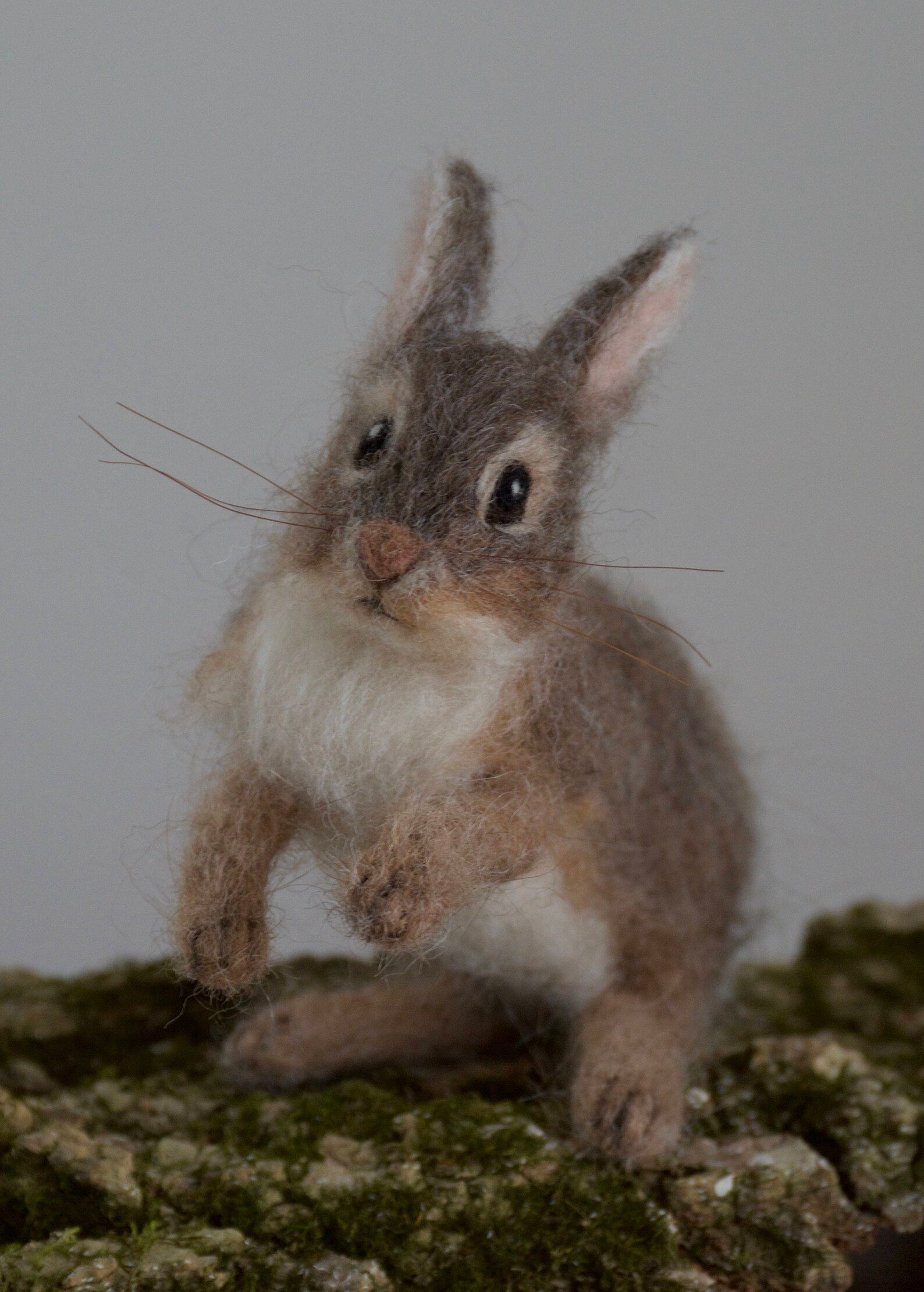 Needle Felted Cottontail Bunny Rabbit Baby Poseable Woodland - Etsy