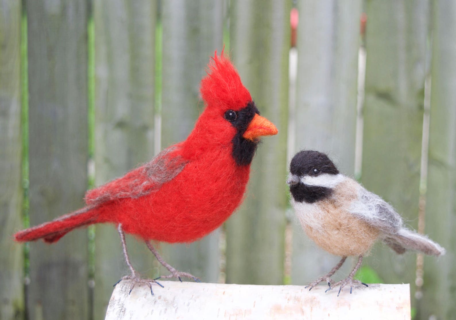 Needle Felted Cardinal Red Bird Male or Female | Etsy