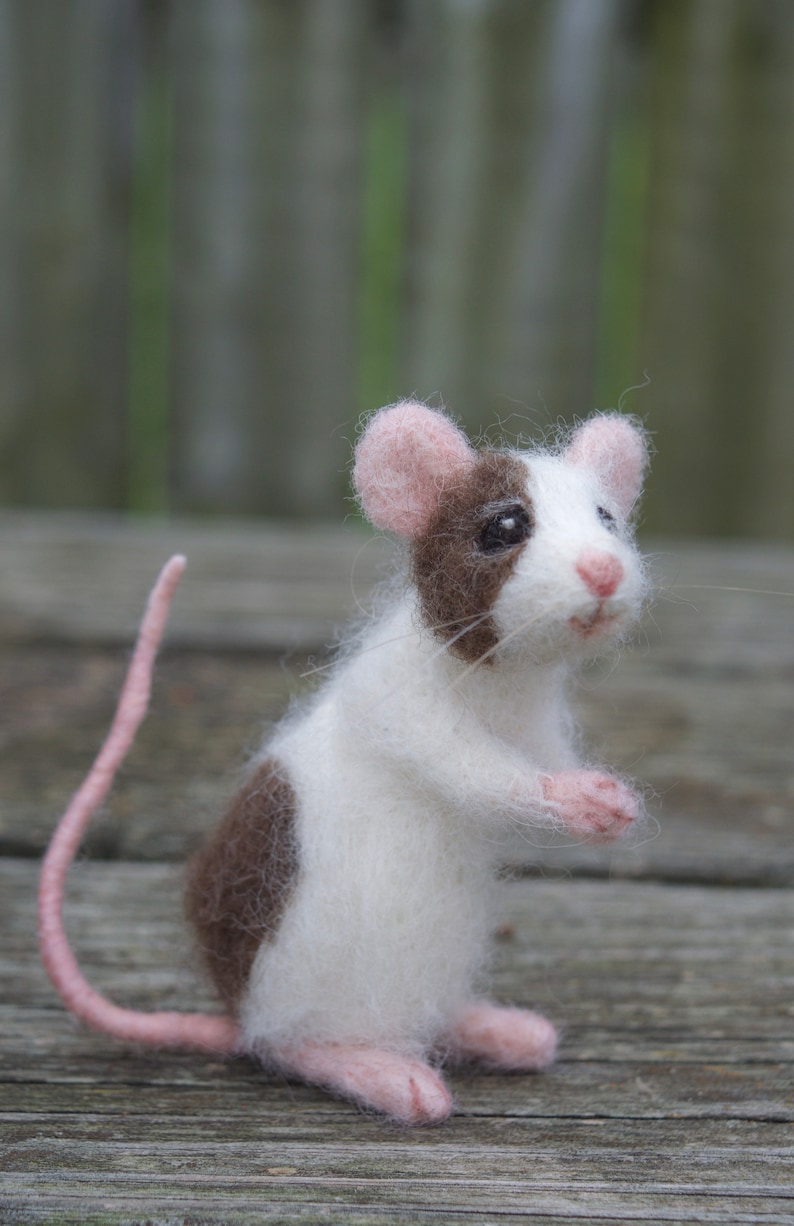 Needle Felted Pet Mouse, Custom Poseable Realistic Life Sized - Etsy