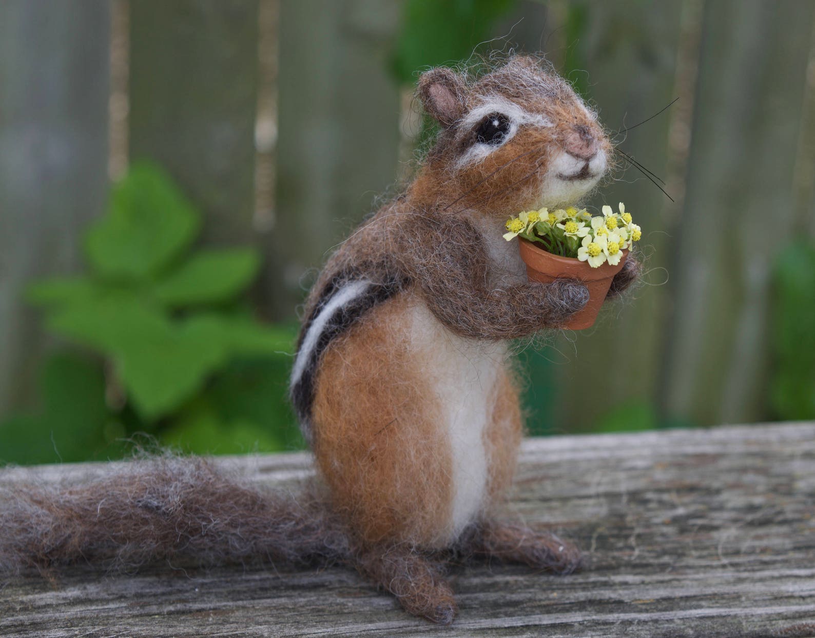 Needle Felted Chipmunk Realistic Life Sized Poseable | Etsy Canada
