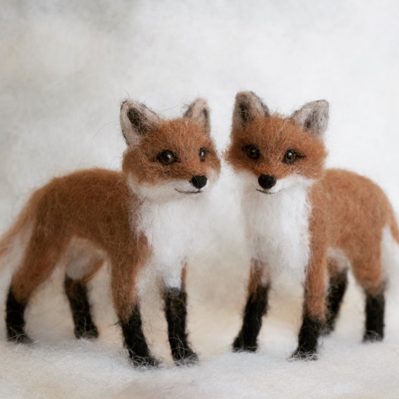 Needle Felted Fox Cub Red Fox Poseable - Etsy