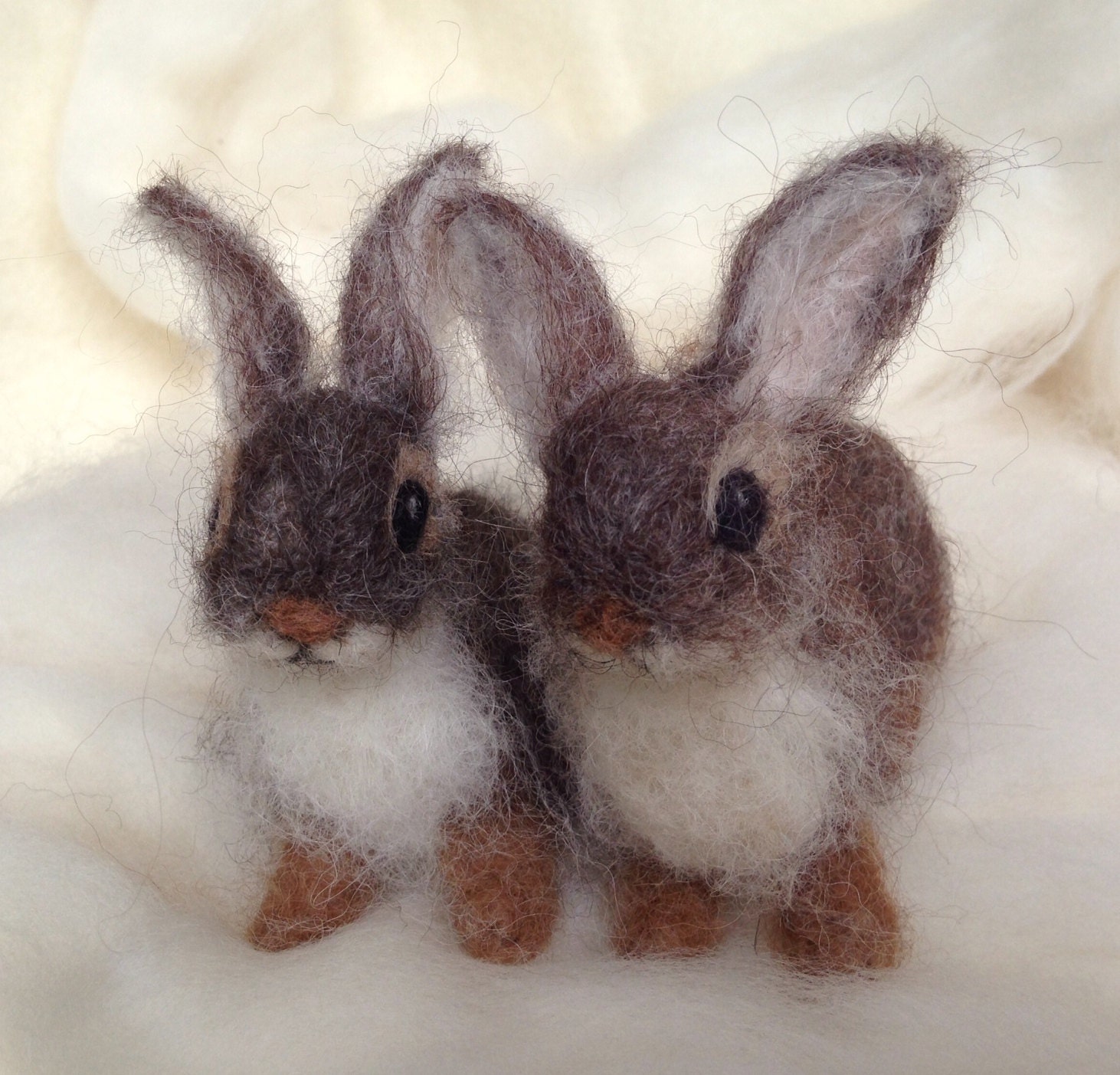 Needle Felted Bunny Cottontail Rabbit Baby Young Woodland Animal - Etsy