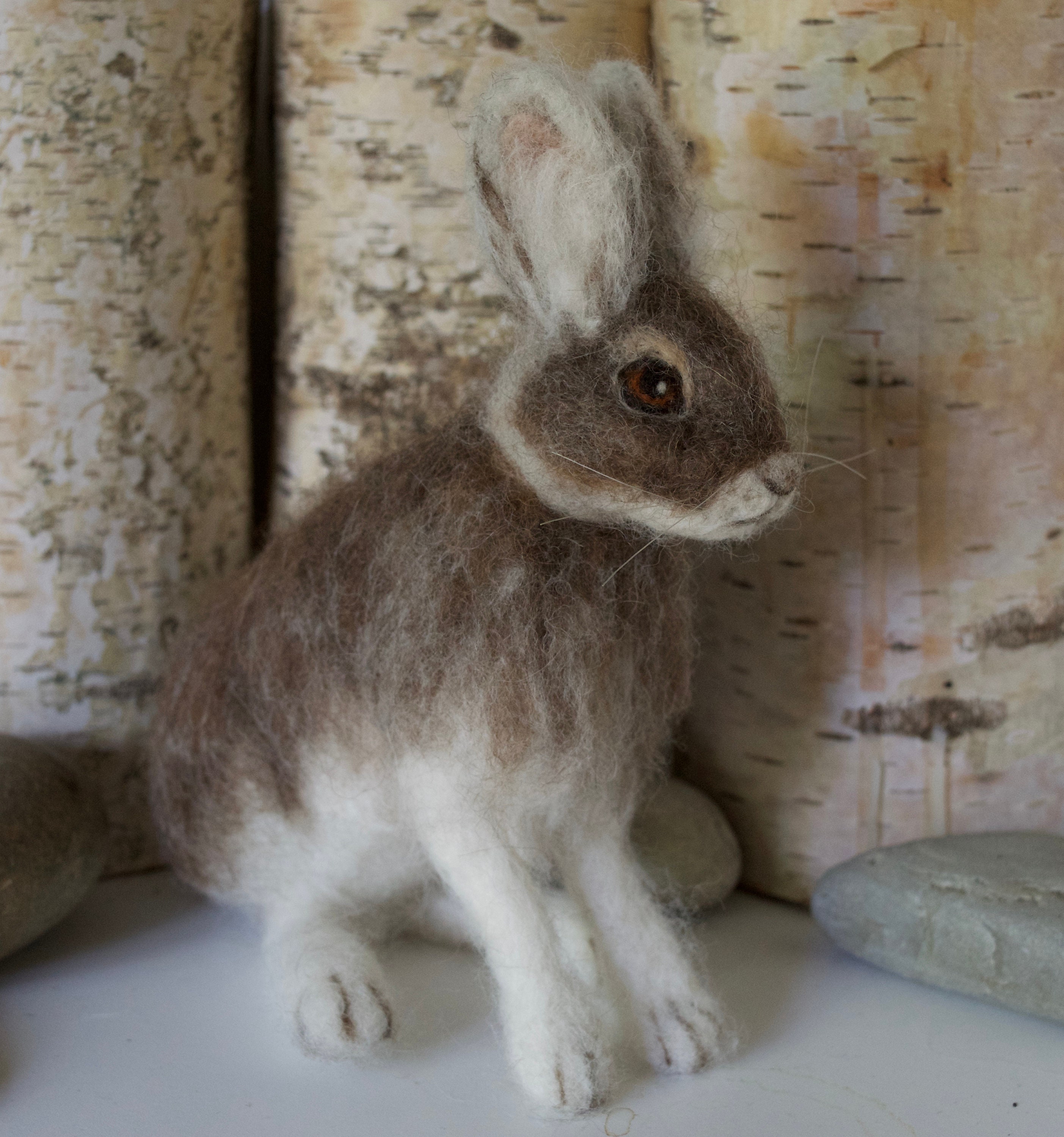 Needle Felted Arctic Snowshoe Hare Poseable Woodland Animal - Etsy Canada