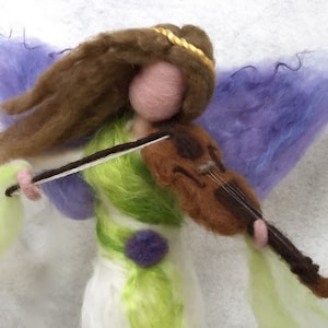 Christmas Angel Tree Topper Needle Felted Fairy , Waldorf, Musical ...