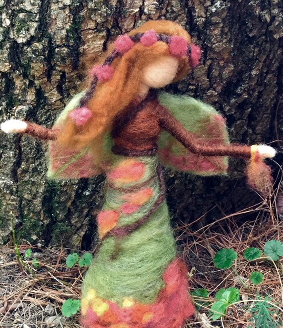 Items similar to Autumn Fairy, Needle Felted, Fall Dryad on Etsy