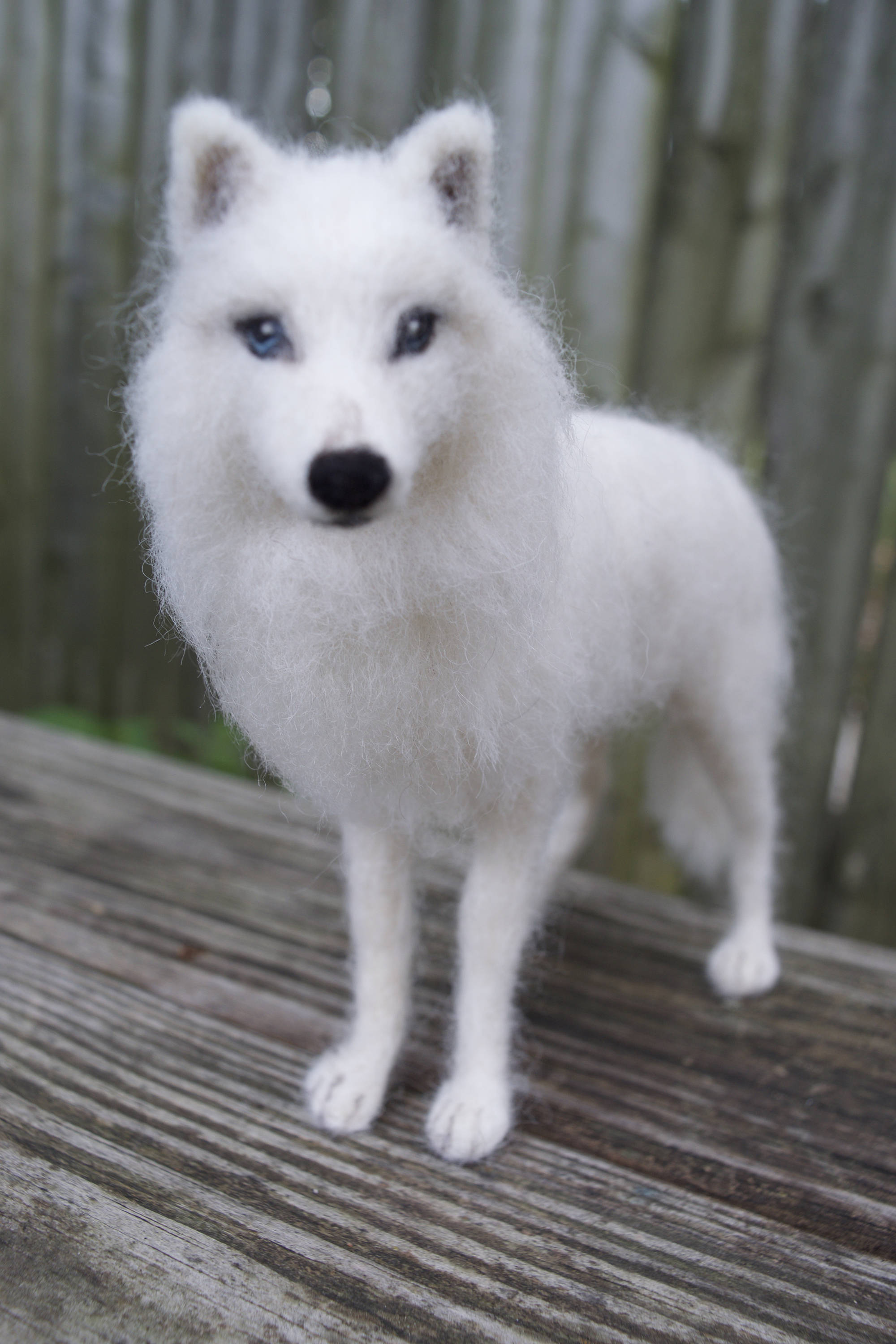 Needle Felted White Wolf, Custom Original, Arctic Wolf, Timber Wolf ...