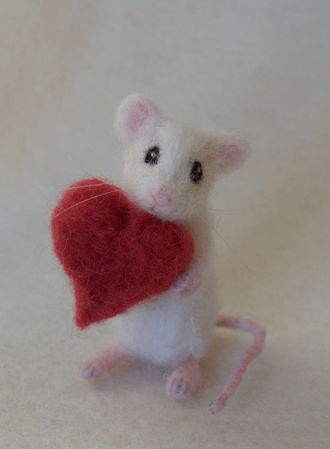 Needle Felted White Mouse Poseable Realistic Life Sized - Etsy UK