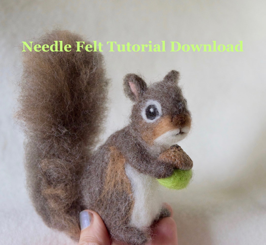Tutorial Needle Felt Grey Squirrel, Instant Download PDF, 16 Detailed ...