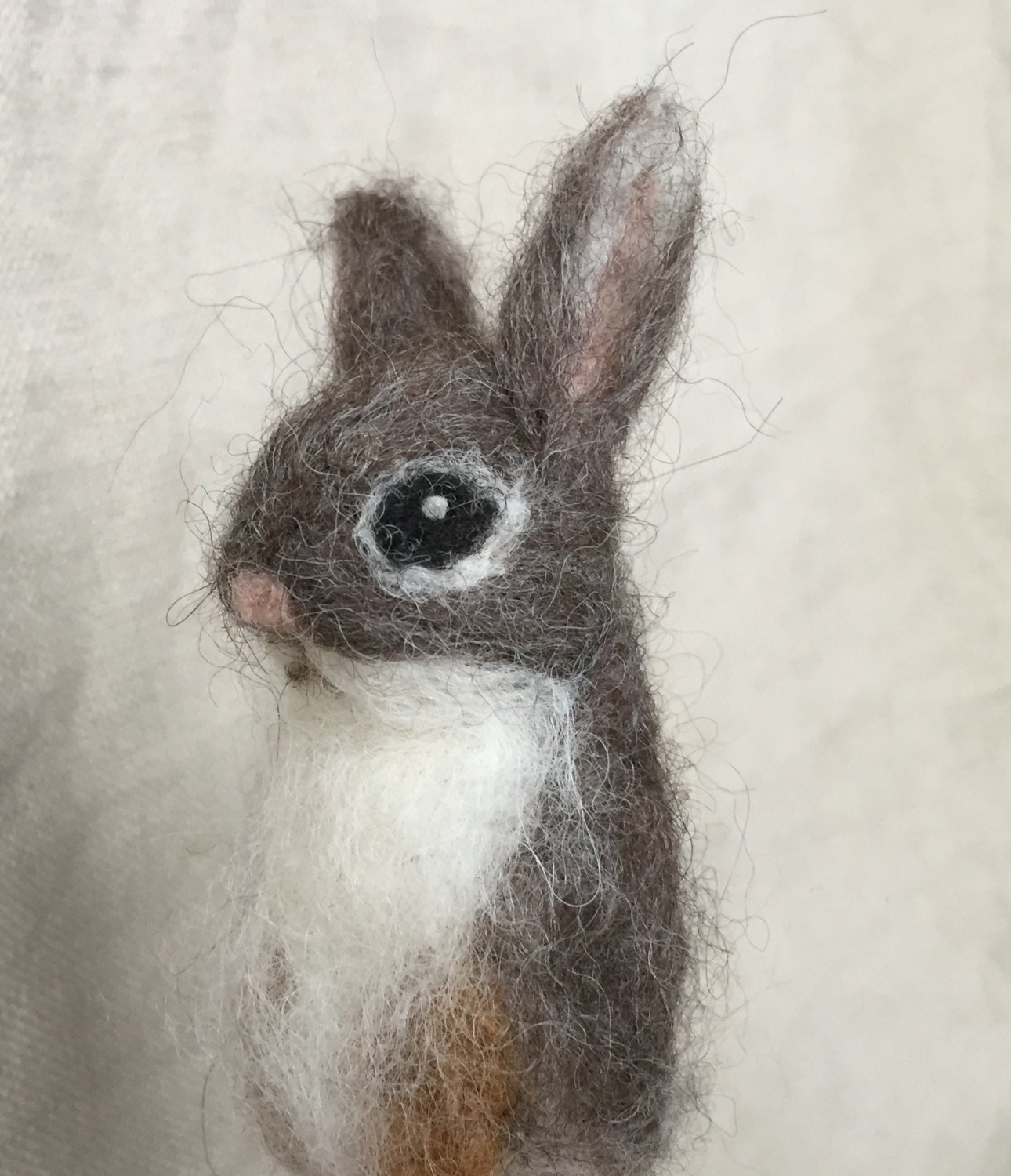 Needle Felt Finger Puppet Bunny Rabbit Waldorf - Etsy UK