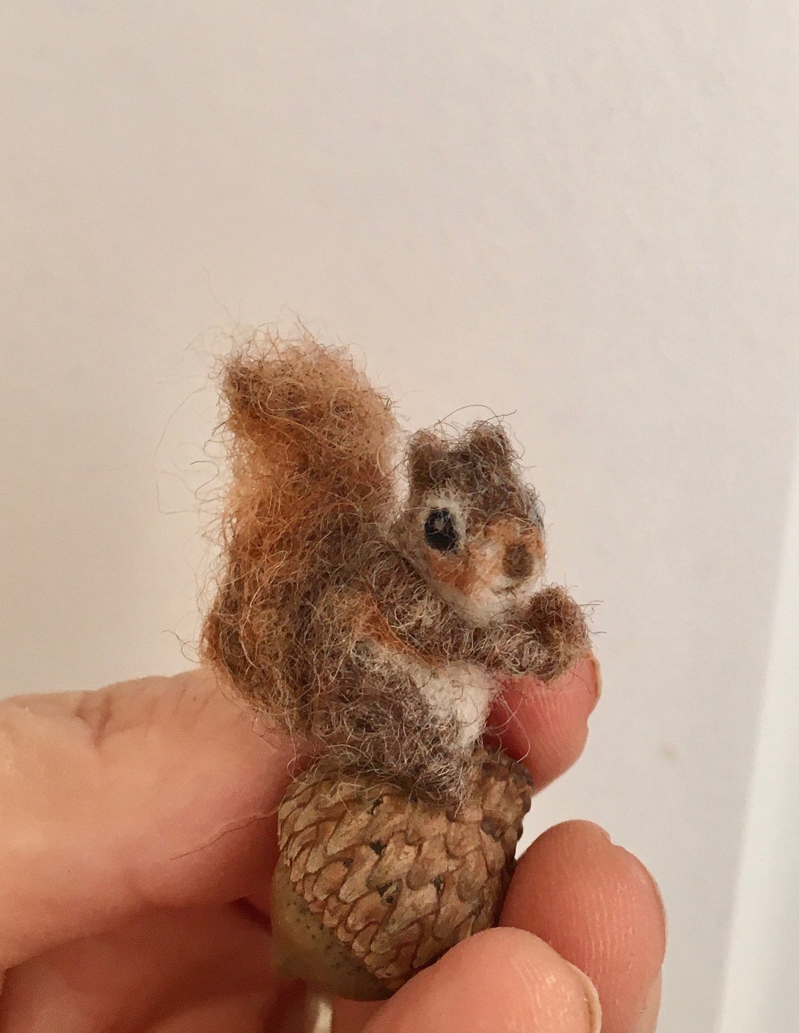Micro Squirrel Needle Felted, Miniature Animal 1/12 Scale - Etsy