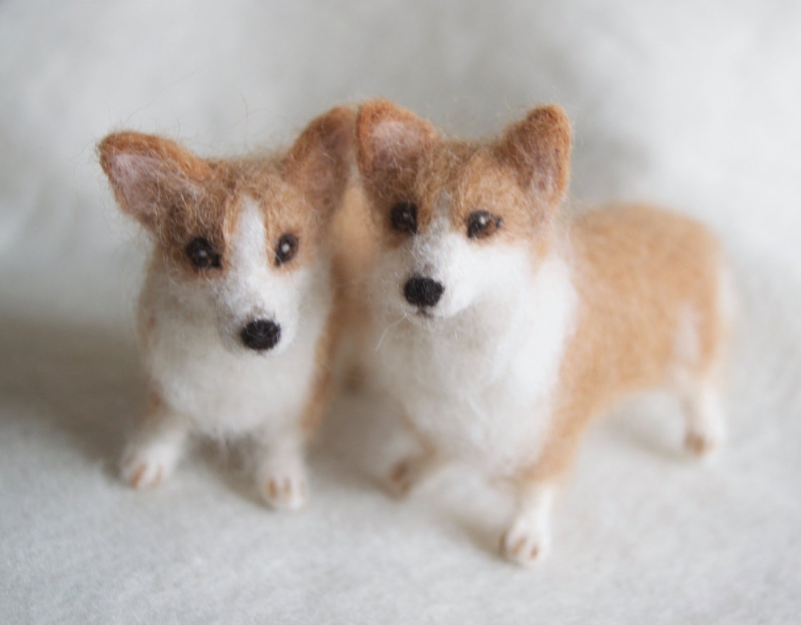 Needle Felted Corgi Dog, Wool Pet Portrait - Etsy