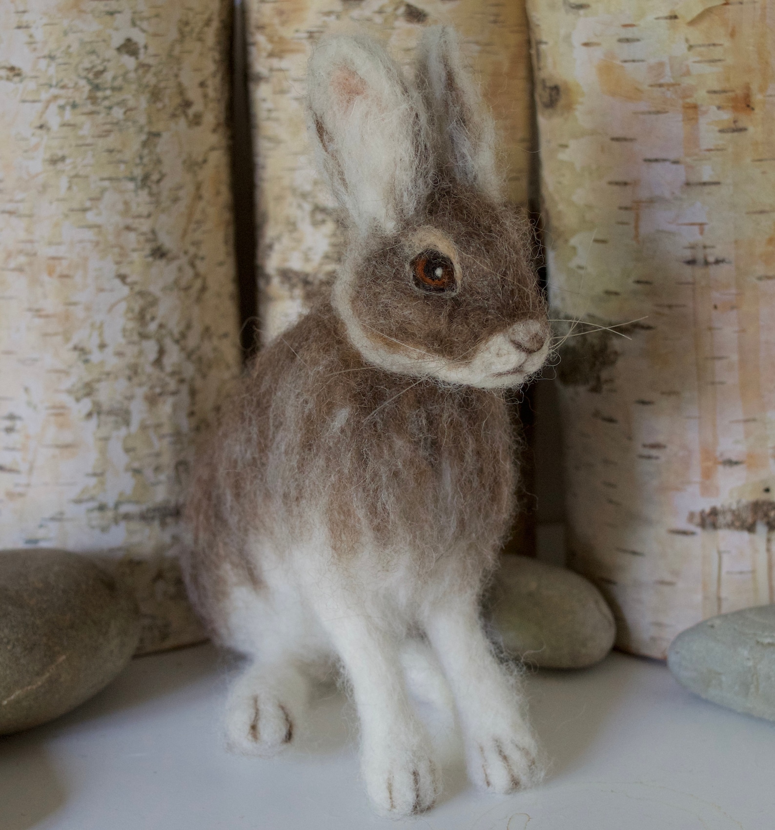 Needle Felted Arctic Snowshoe Hare Poseable Woodland Animal - Etsy Canada