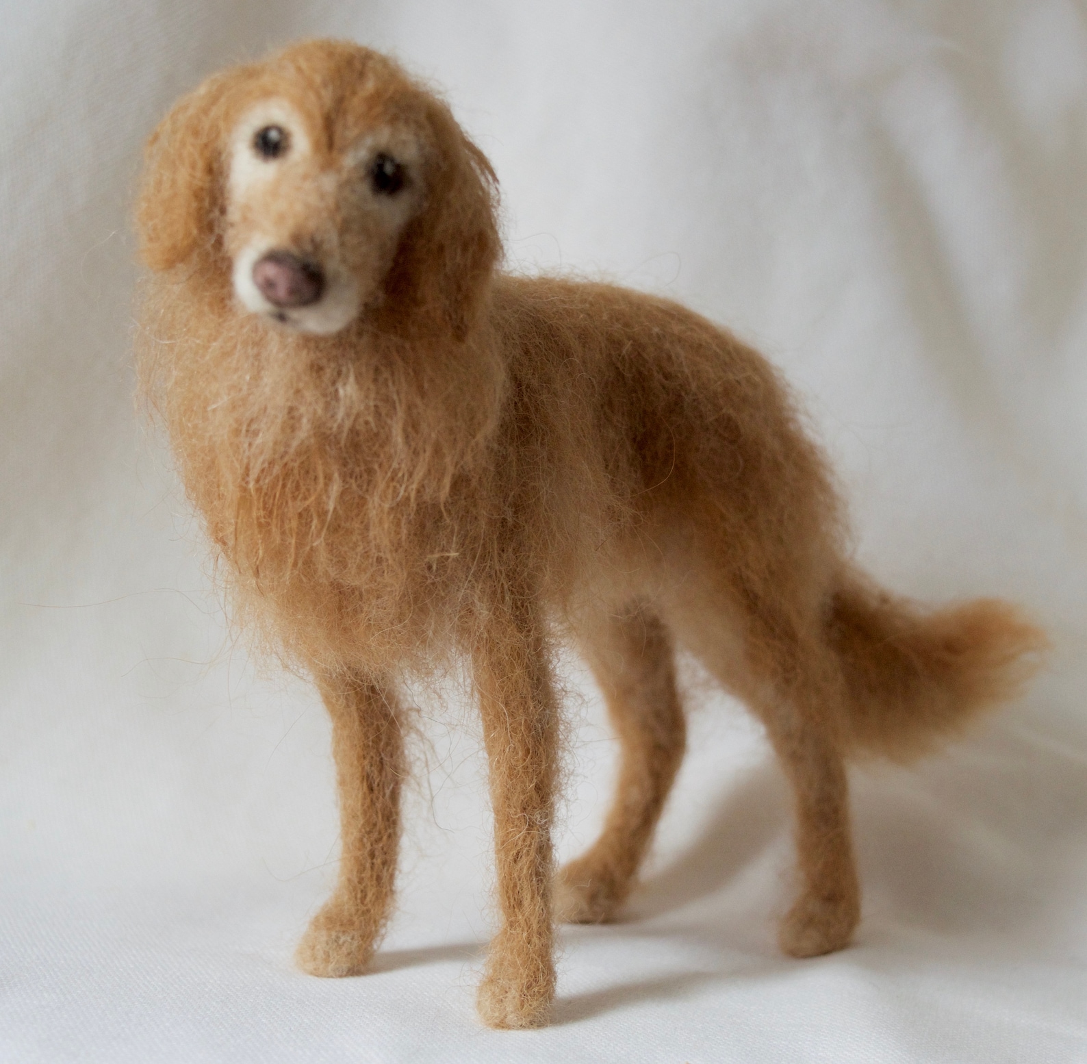 Needle Felted Dog Wool Pet Portrait Golden Retriever Senior - Etsy