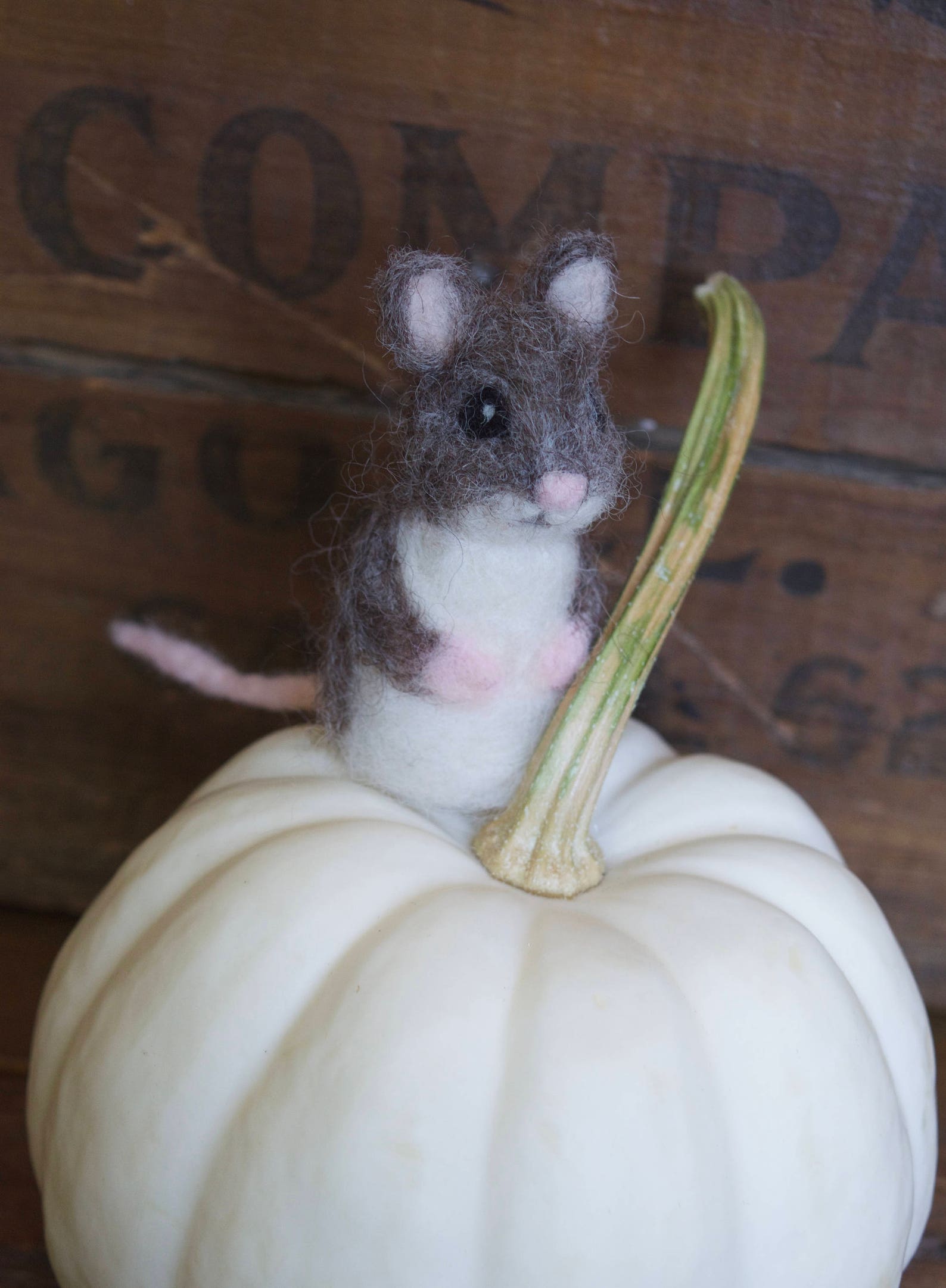 Needle Felt Finger Puppet Grey Mouse Storytelling Prop - Etsy