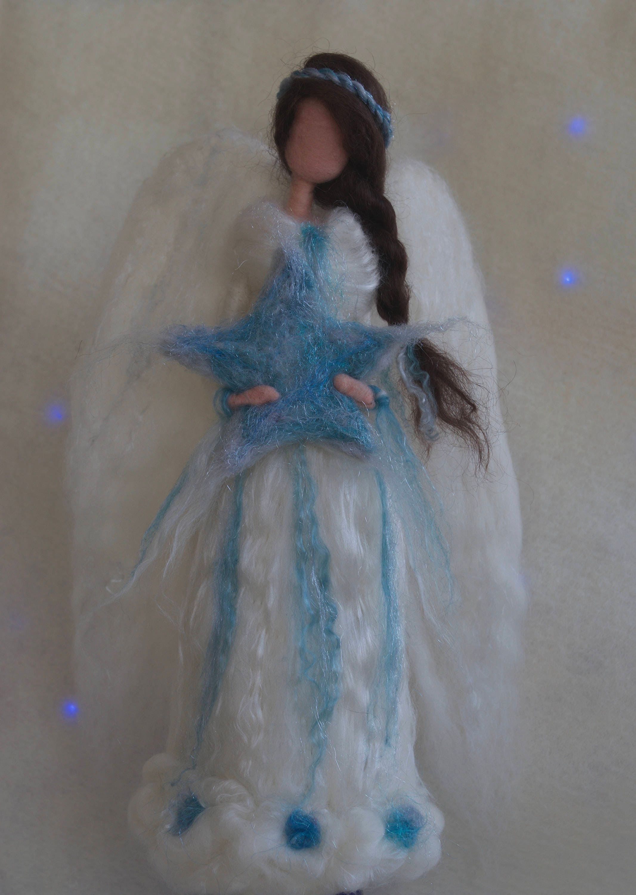 Angel Tree Topper Needle Felted Large, NOTE WAIT TIME - Etsy