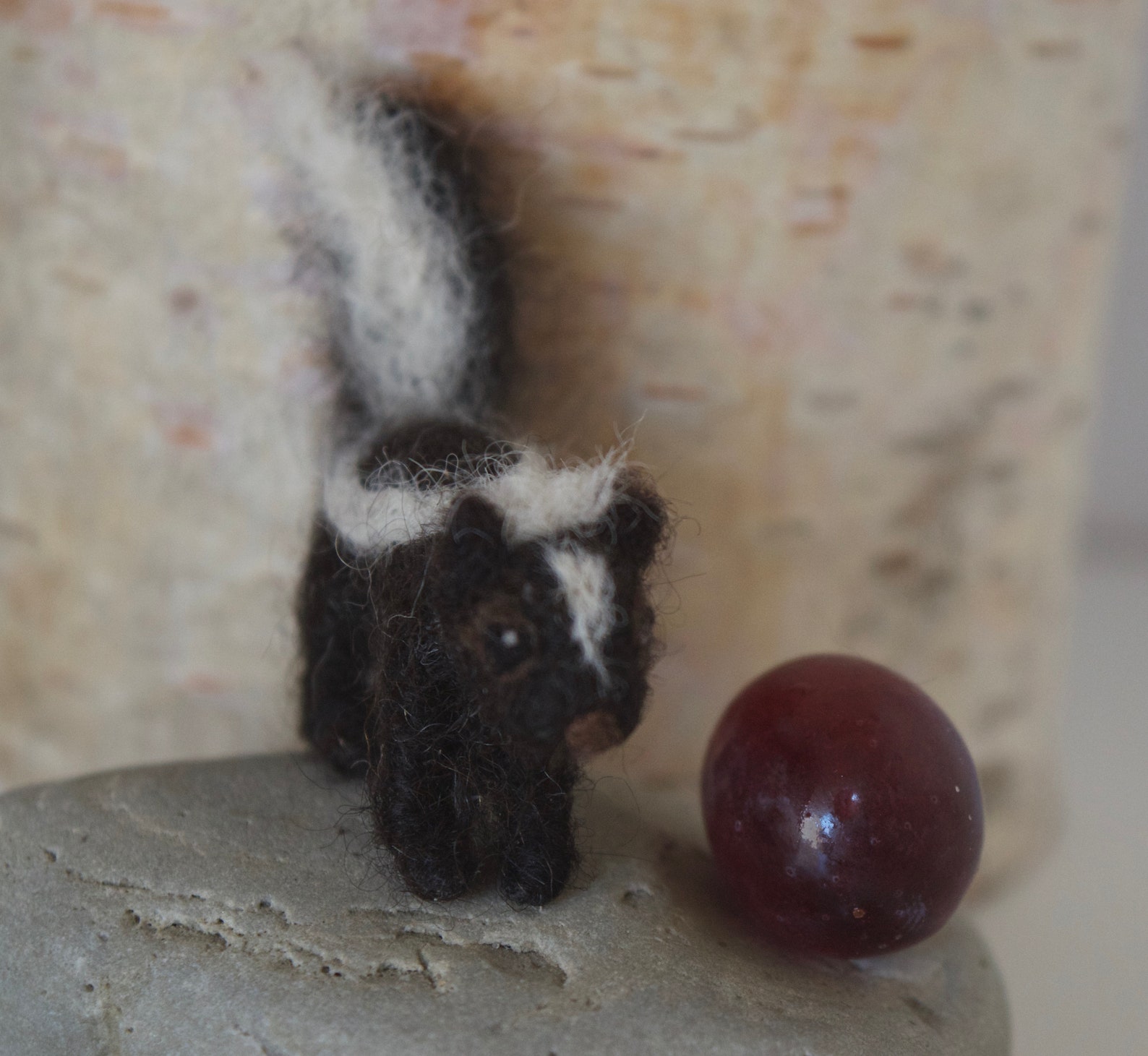 Felted Tiny Skunk Poseable Baby Skunk Miniature Needle Felt - Etsy