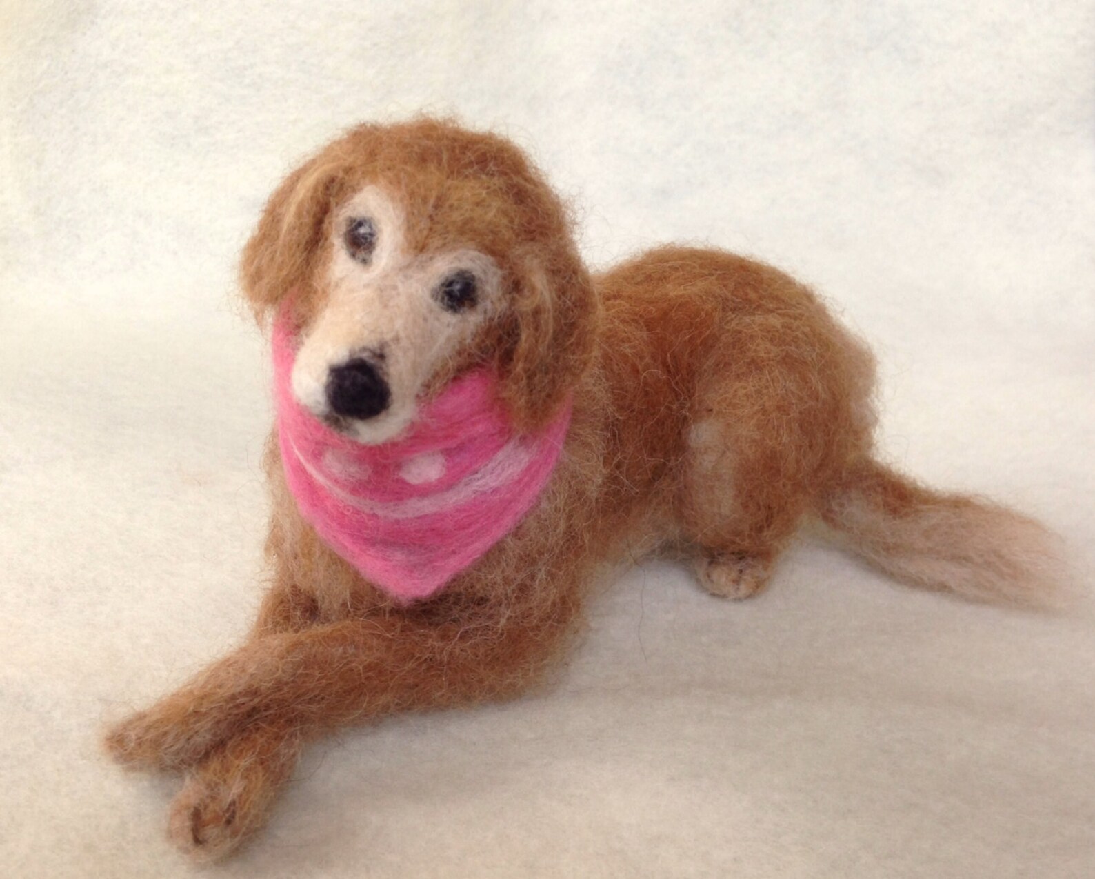Needle Felted Dog Wool Pet Portrait Golden Retriever Senior | Etsy