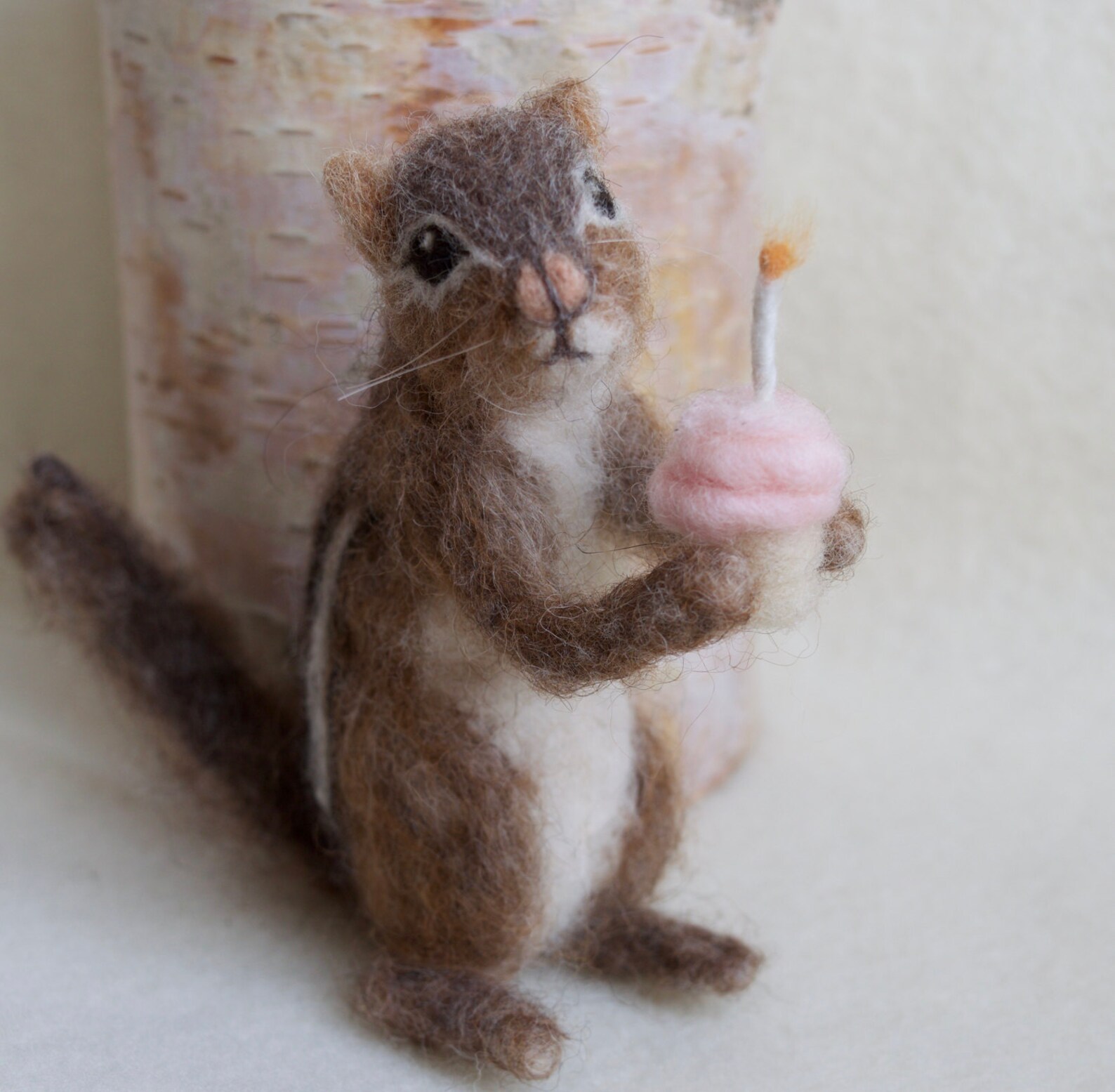 Needle Felted Chipmunk Realistic Life Sized Poseable | Etsy