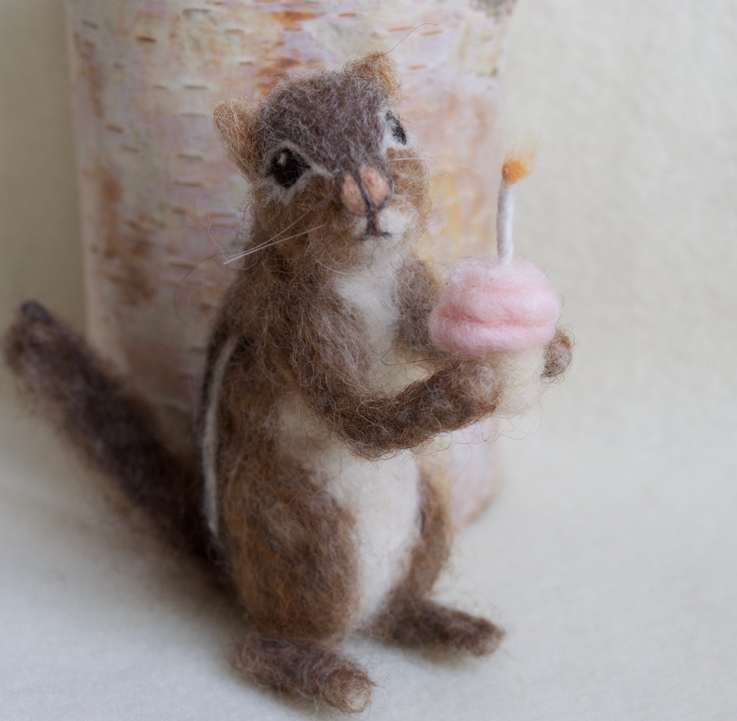 Needle Felted Chipmunk Realistic Life Sized Poseable | Etsy Canada