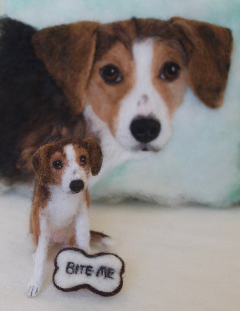 Needle Felted Dog Pet Portrait Wool Painting Fiber Art - Etsy