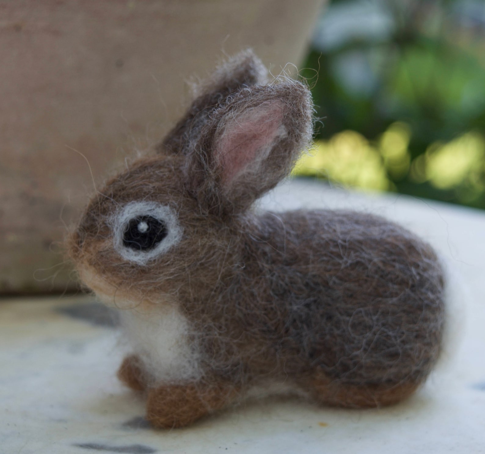 Needle Felted Bunny Cottontail Rabbit Baby Young Woodland Animal - Etsy