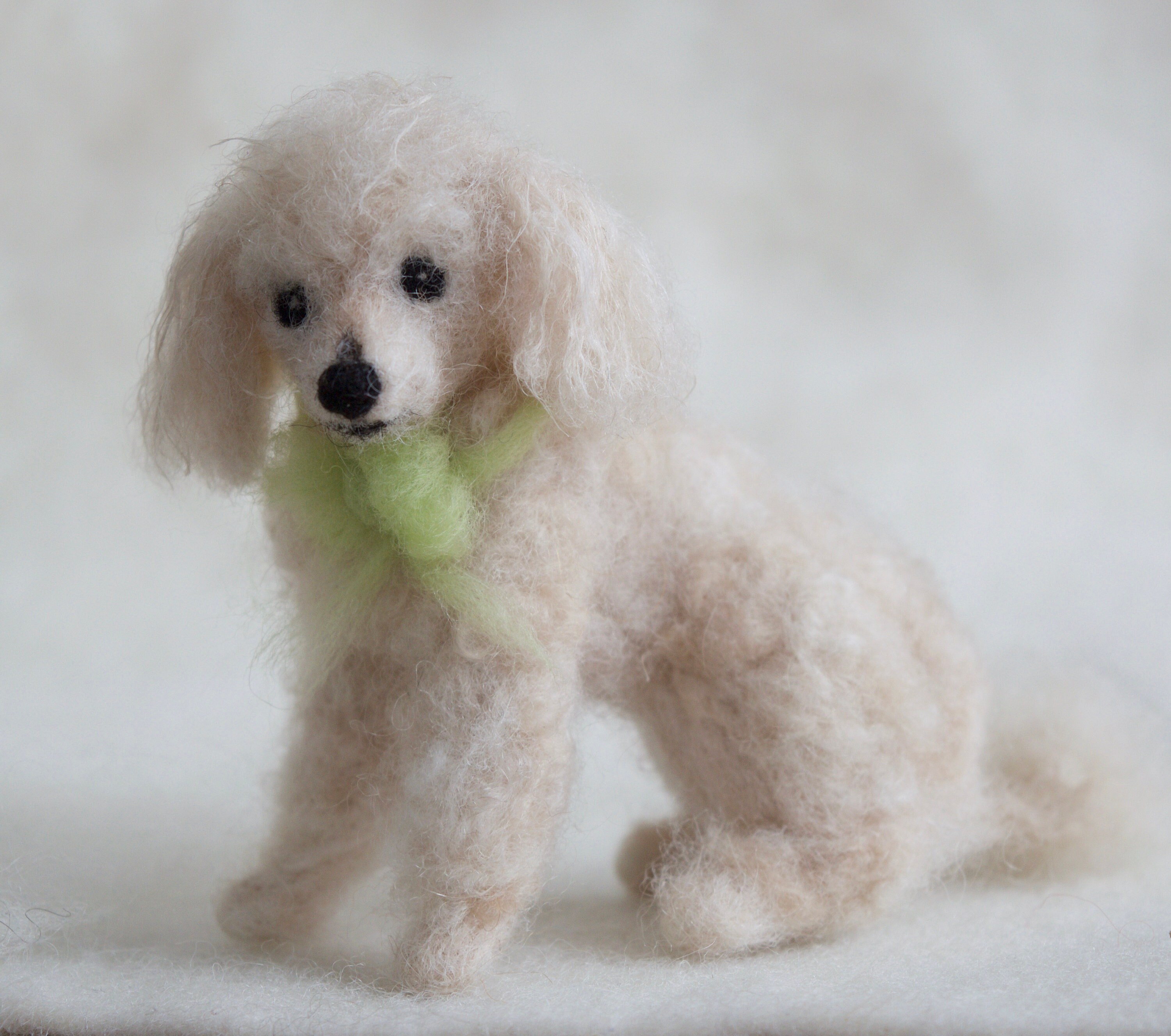 Needle Felted Poodle Pet Portrait Custom Pet Memorial | Etsy
