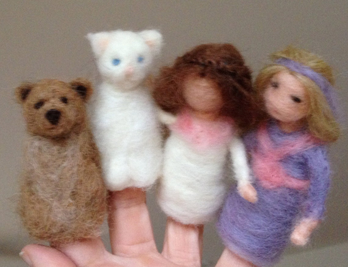 Needle Felted Finger Puppet Squirrel Storytelling | Etsy