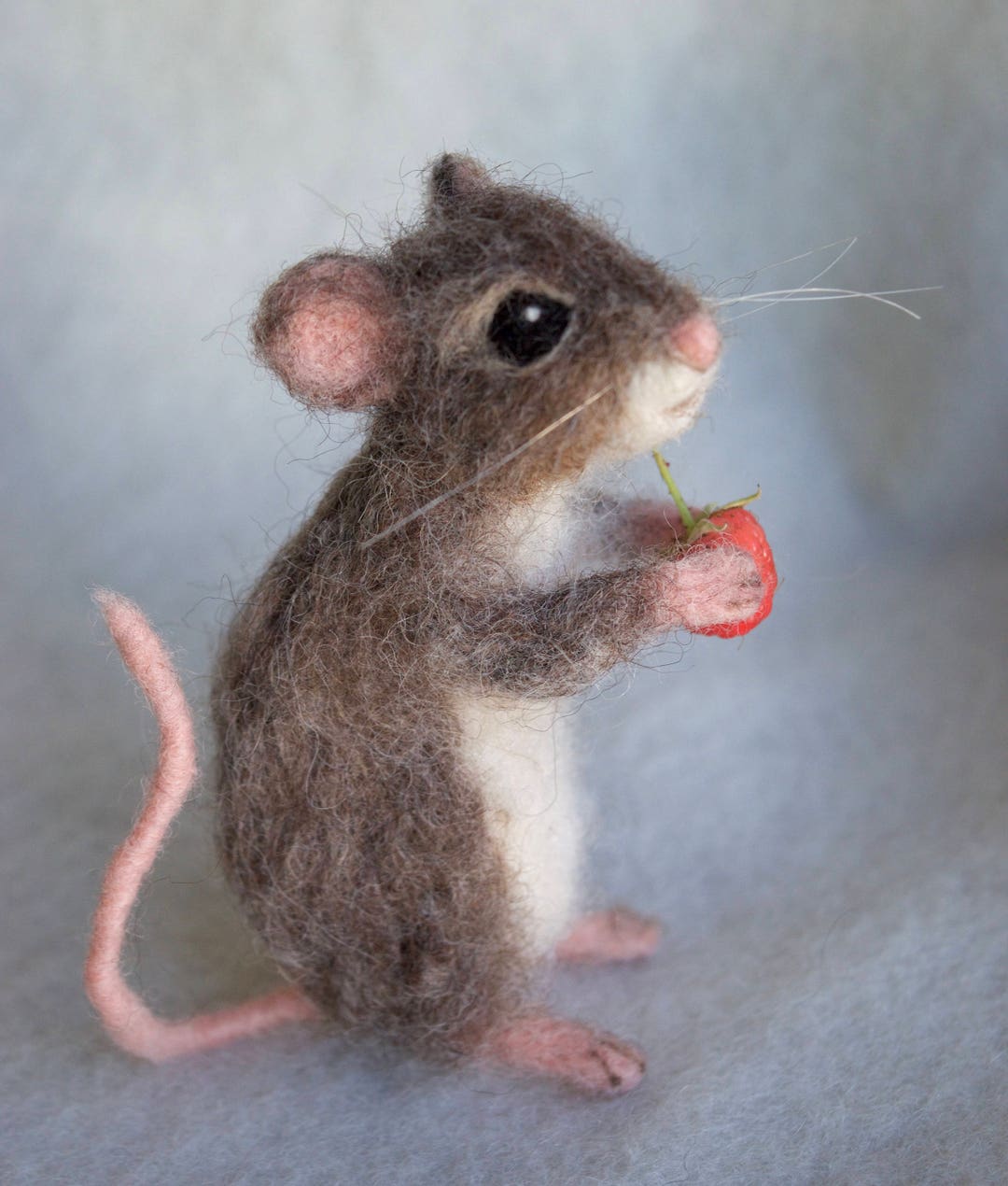 Needle Felted Mouse, Poseable Realistic Life Sized MADE TO ORDER - Etsy