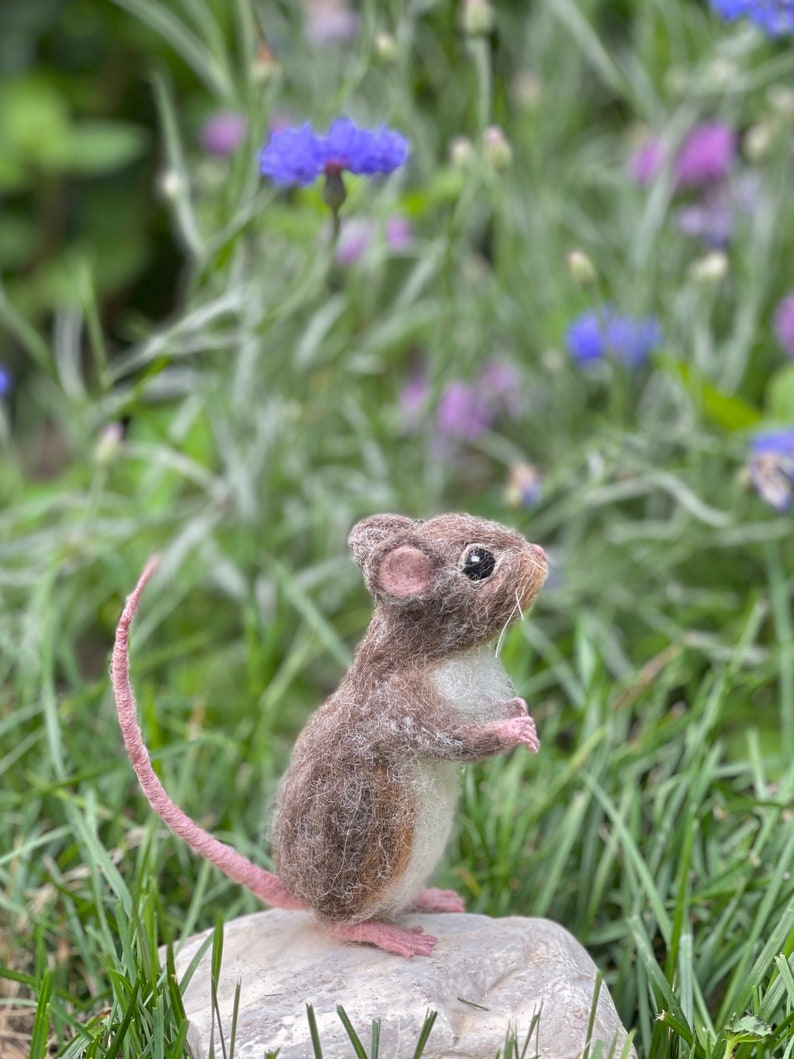 Needle Felted Mouse, Poseable Realistic Life Sized MADE TO ORDER - Etsy