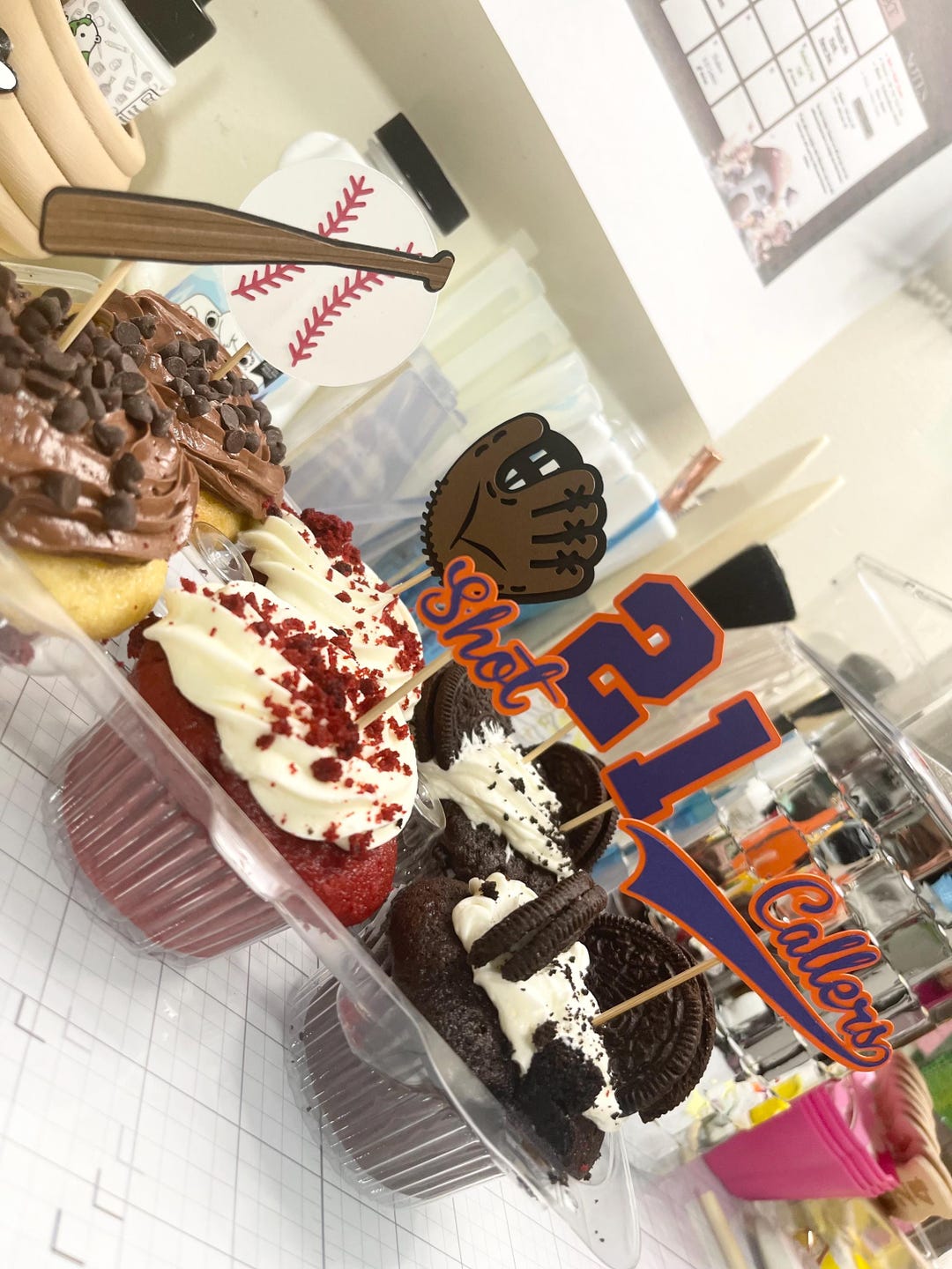 Baseball Cupcake Toppers: Rookie of the Year Party Decorations, Set of ...