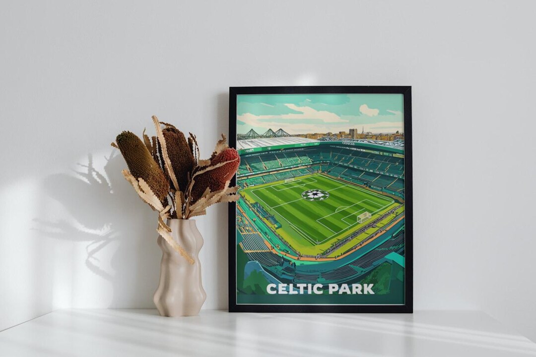Football Posters Celtic Wall Art Soccer Prints & Gifts for Him Birthday ...