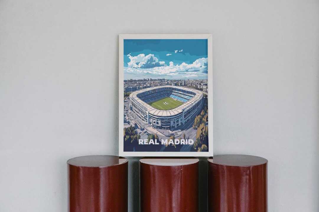 Real Madrid Poster, Real Madrid Wall Art, Real Madrid Print, Football ...