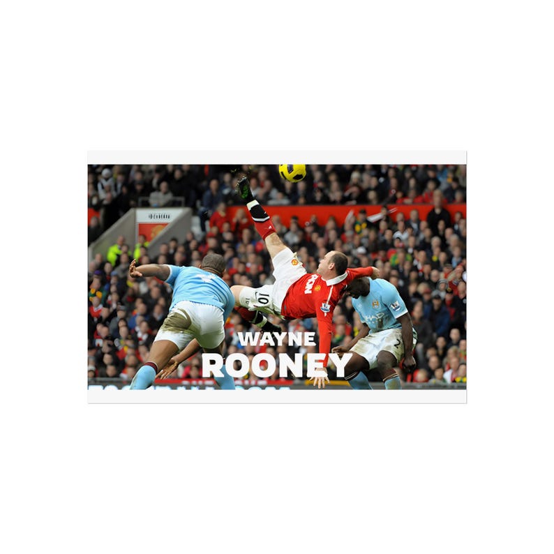 Wayne Rooney Poster Football Poster Man United Poster Wayne Rooney Wall ...