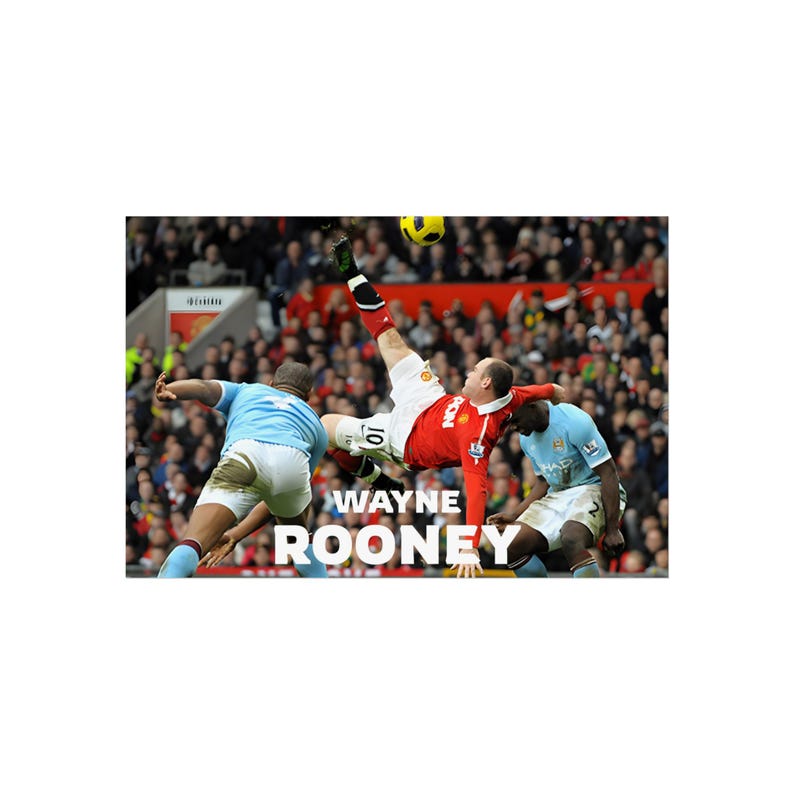 Wayne Rooney Poster Football Poster Man United Poster Wayne Rooney Wall ...