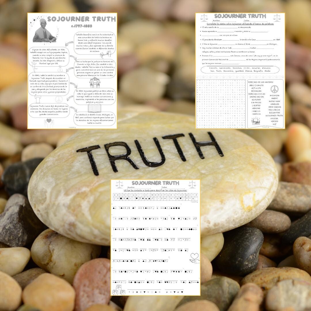 Sojourner Truth - Su Historia Y Actividades Divertidas - Etsy