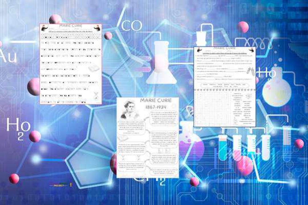 Marie Curie - Suhistoria Y Actividades Divertidas A Spanish Worksheet ...