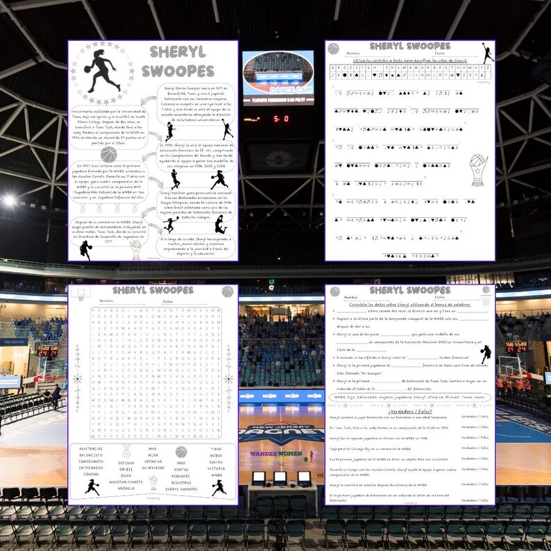 Sheryl Swoopes - Aprende Su Historia Con Actividades Divertidas - Hojas ...