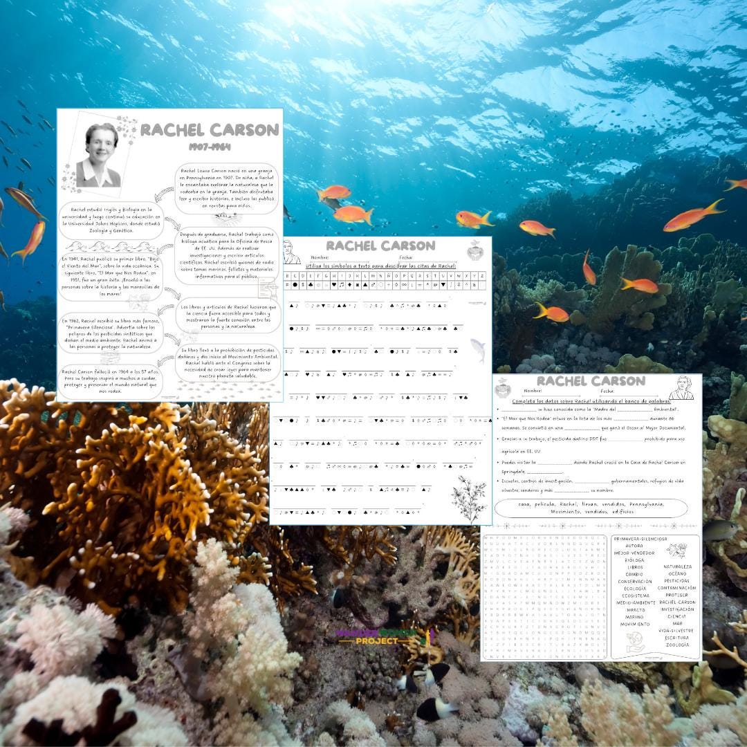 Rachel Carson - Aprende Su Historia Con Actividades Divertidas - Etsy