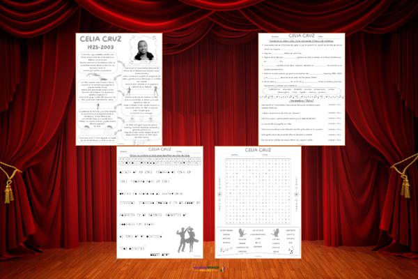 Celia Cruz - Suhistoria Y Actividades Divertidas; A Spanish Worksheet ...