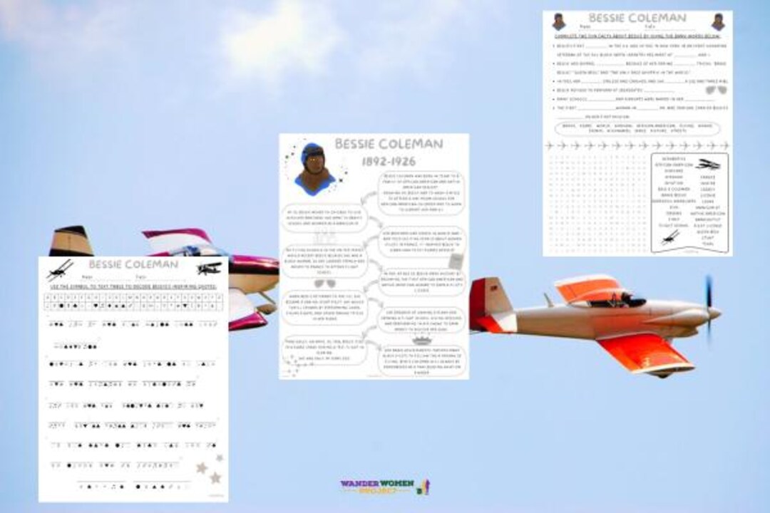 Bessie Coleman - Learn Herstory With Fun Activities - Etsy