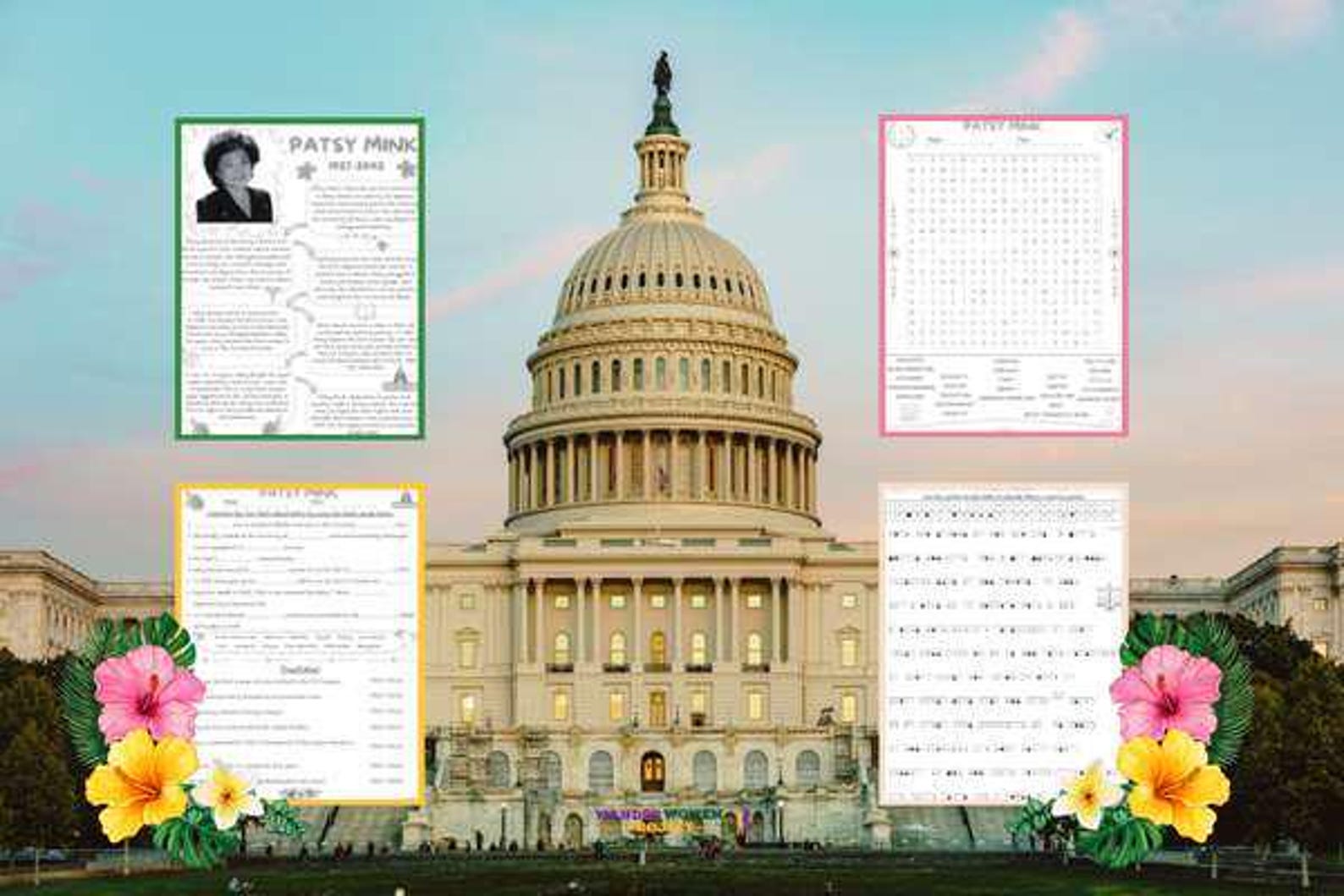 Patsy Mink - Learn Herstory With Fun Activities - Educational Printable ...