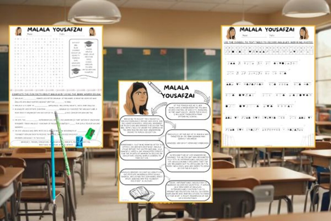 Malala Yousafzai - Bio, Word Puzzle, Fun Facts Word Completion,& Quotes ...