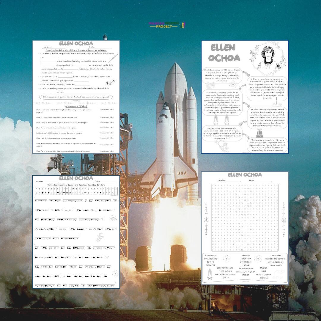 Ellen Ochoa - Aprende Su Historia Con Actividades Divertidas - Hojas De ...