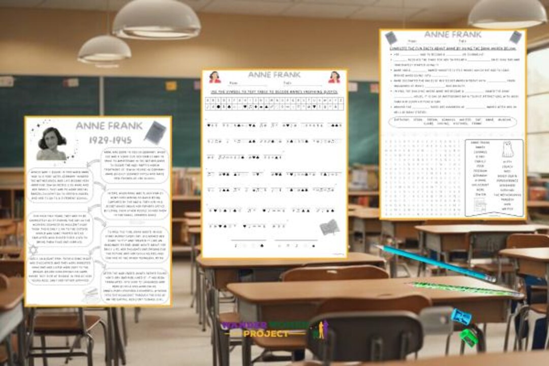 Anne Frank - Learn Herstory With Fun Activities - Educational Printable ...