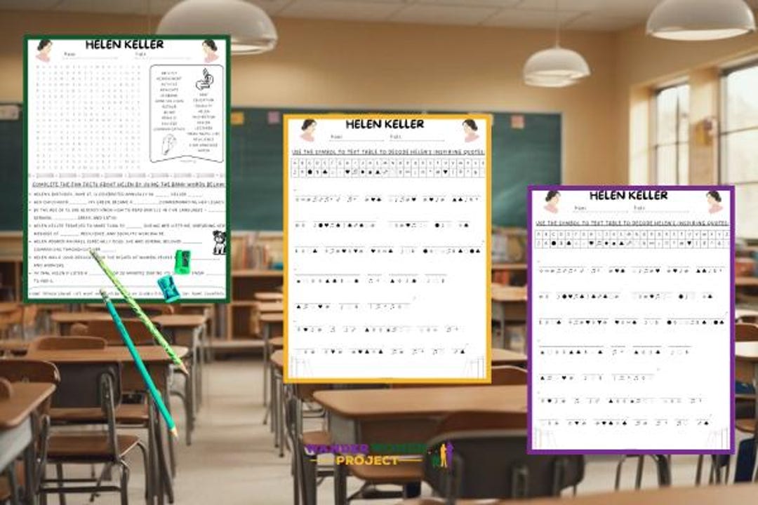 Helen Keller - Herstory and Fun Activities - Educational Printable ...