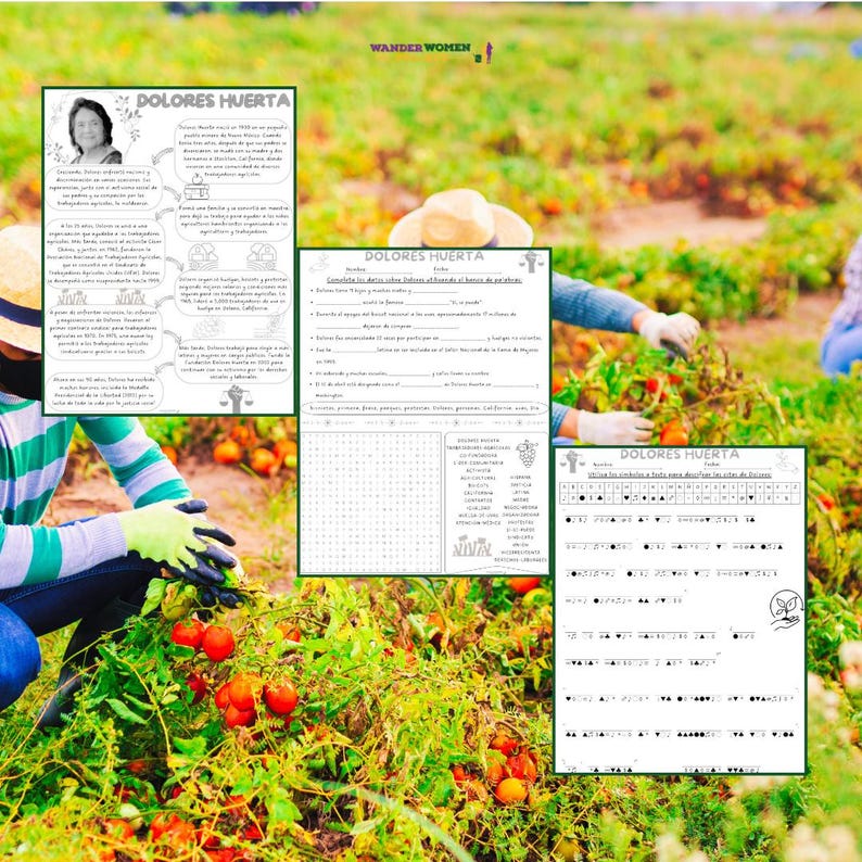 Dolores Huerta - Suhistoria Y Actividades Divertidas - Hojas De Trabajo ...