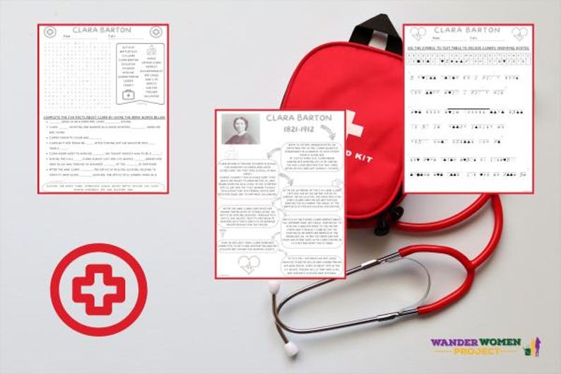 Clara Barton - Herstory and Fun Activities - Educational Printable ...